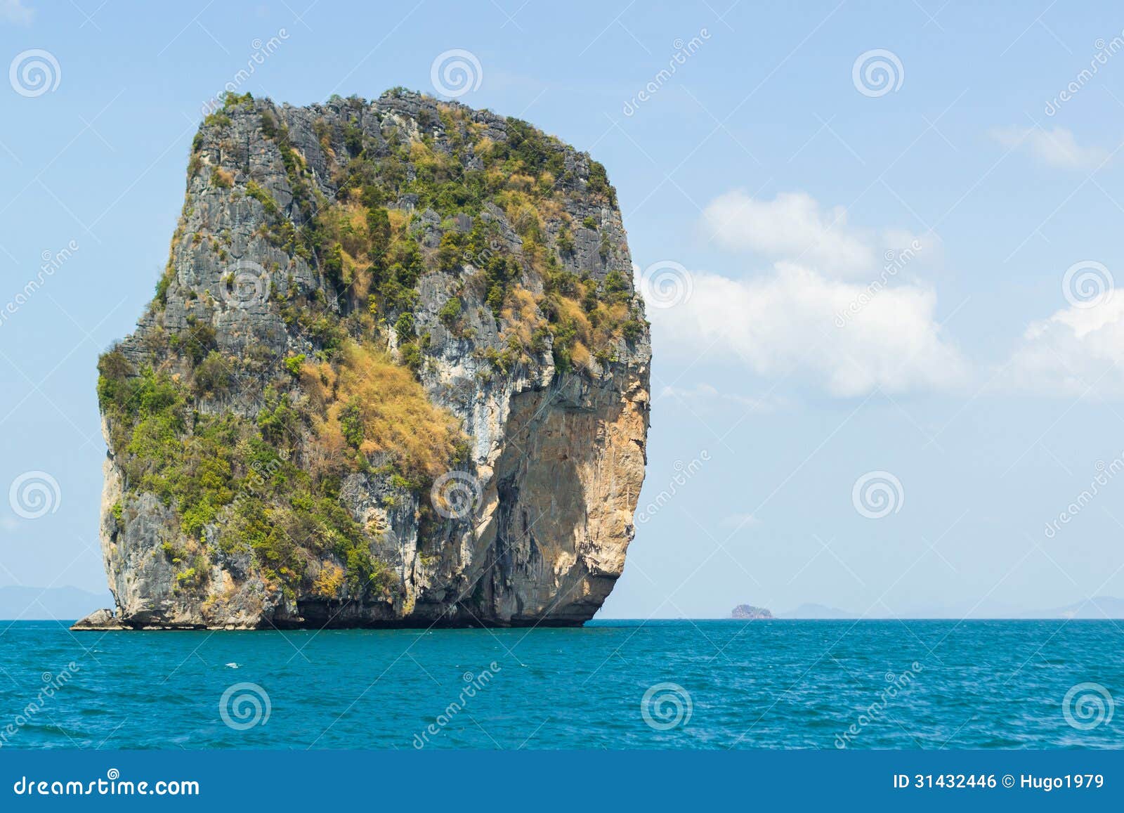 Small island in a sea stock photo. Image of island, isle - 31432446