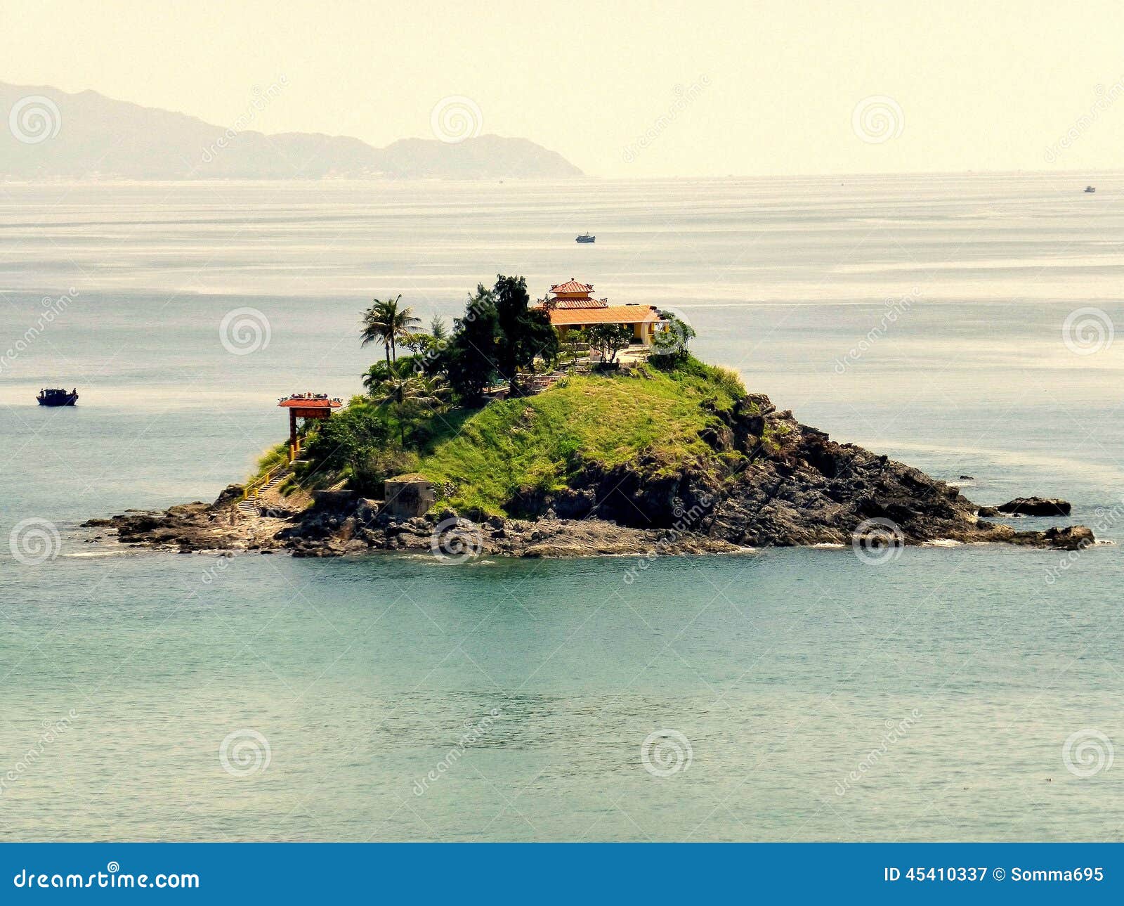 Small Island in the Sea stock image. Image of seaview - 45410337