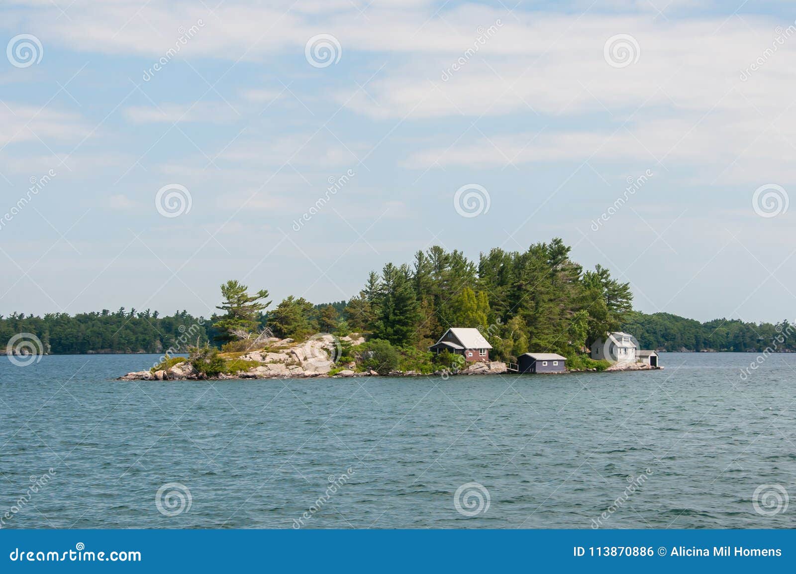 Small Islands within a Lake Stock Photo - Image of landscape, green ...