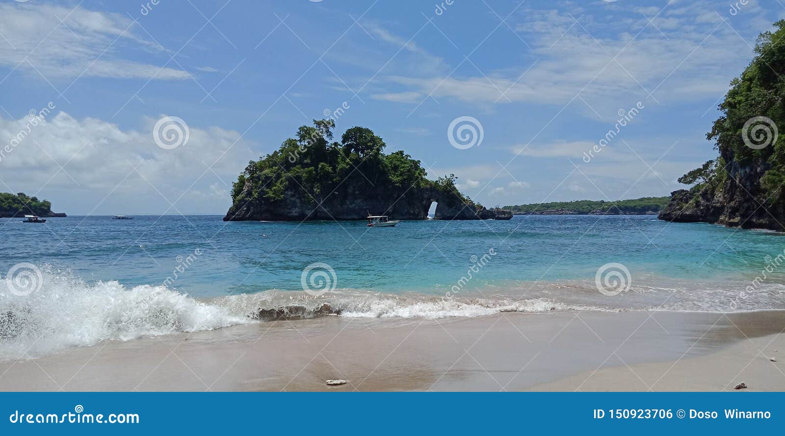Small Islands and Rocks in Nusapenida Look Different. Stock Photo ...