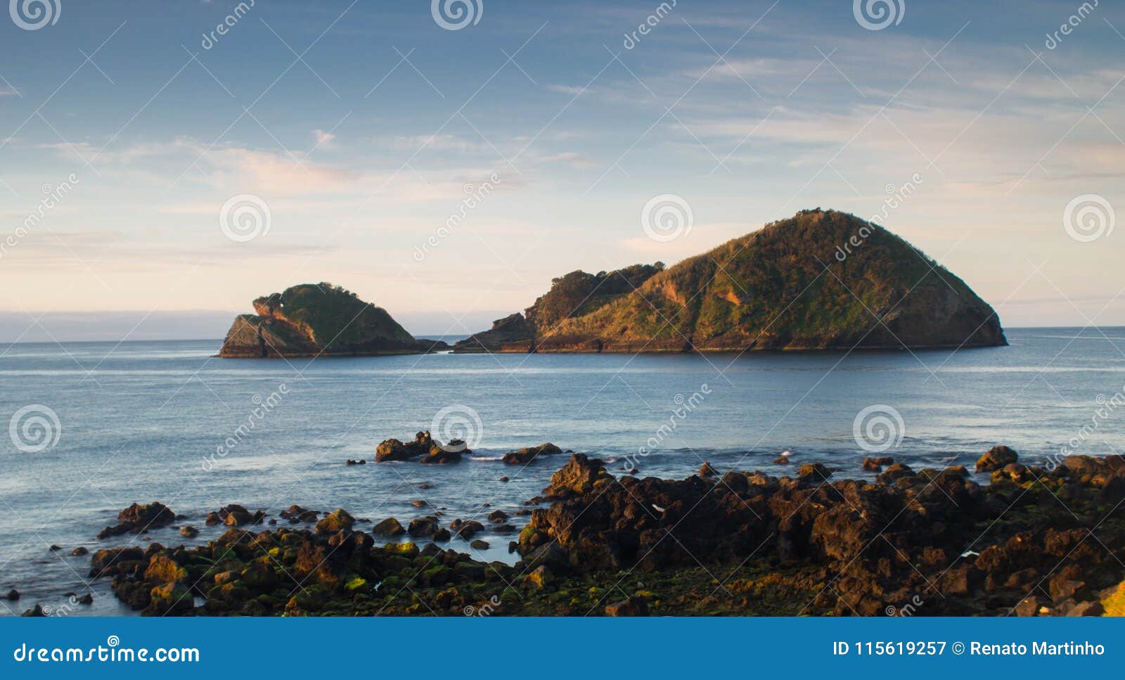 Small Islet Near Coastline stock image. Image of idyllic - 115619257