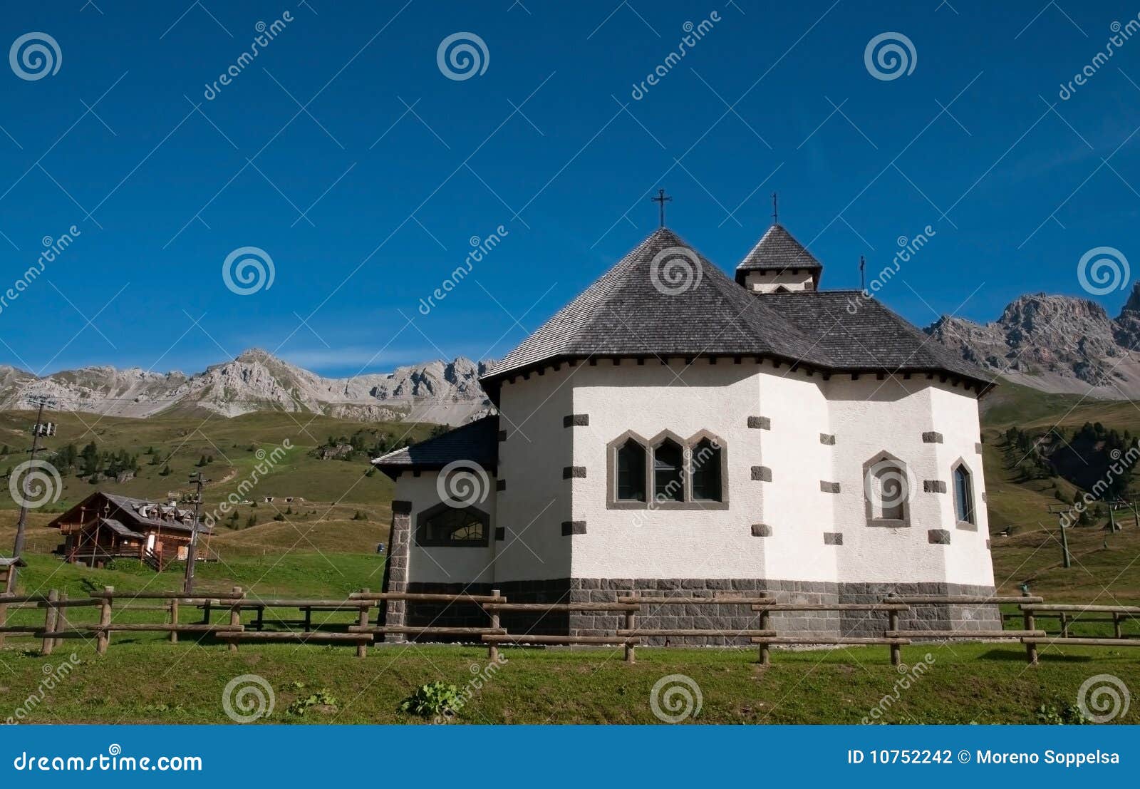 Small Italian Church - Dolomites, Italy Stock Photo - Image of ...