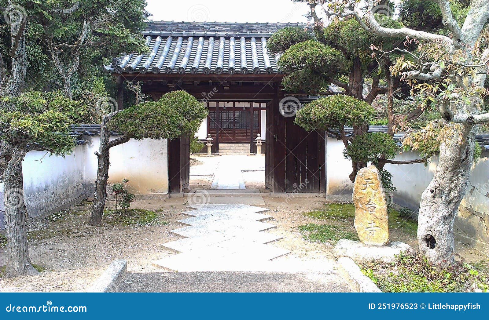 Small Japanese Buddhist Temple Gate Stock Image - Image of entrance ...