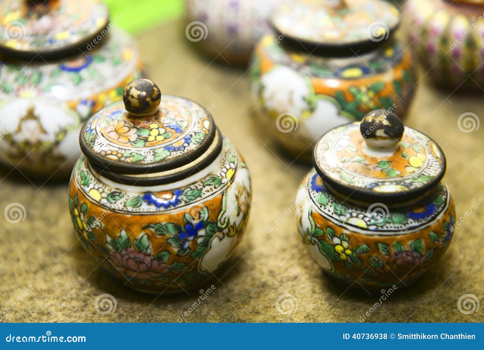 Small jars stock photo. Image of element, frame, pattern - 40736938