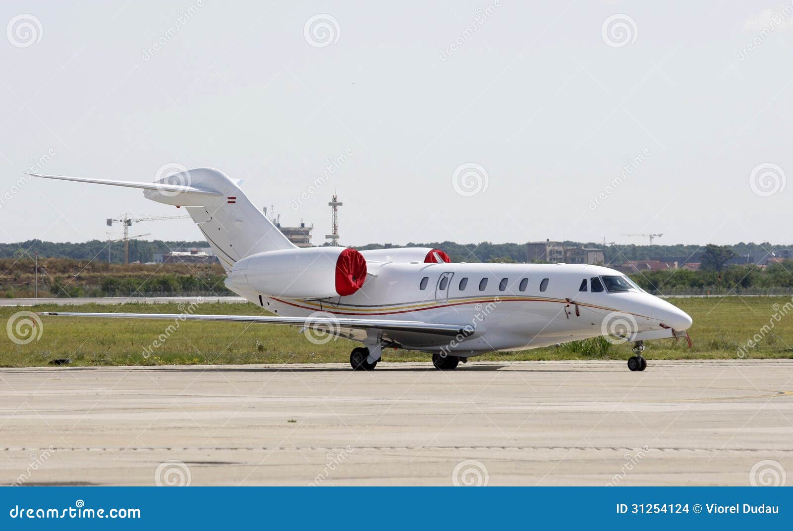 Small jet parked stock photo. Image of platform, plane - 31254124