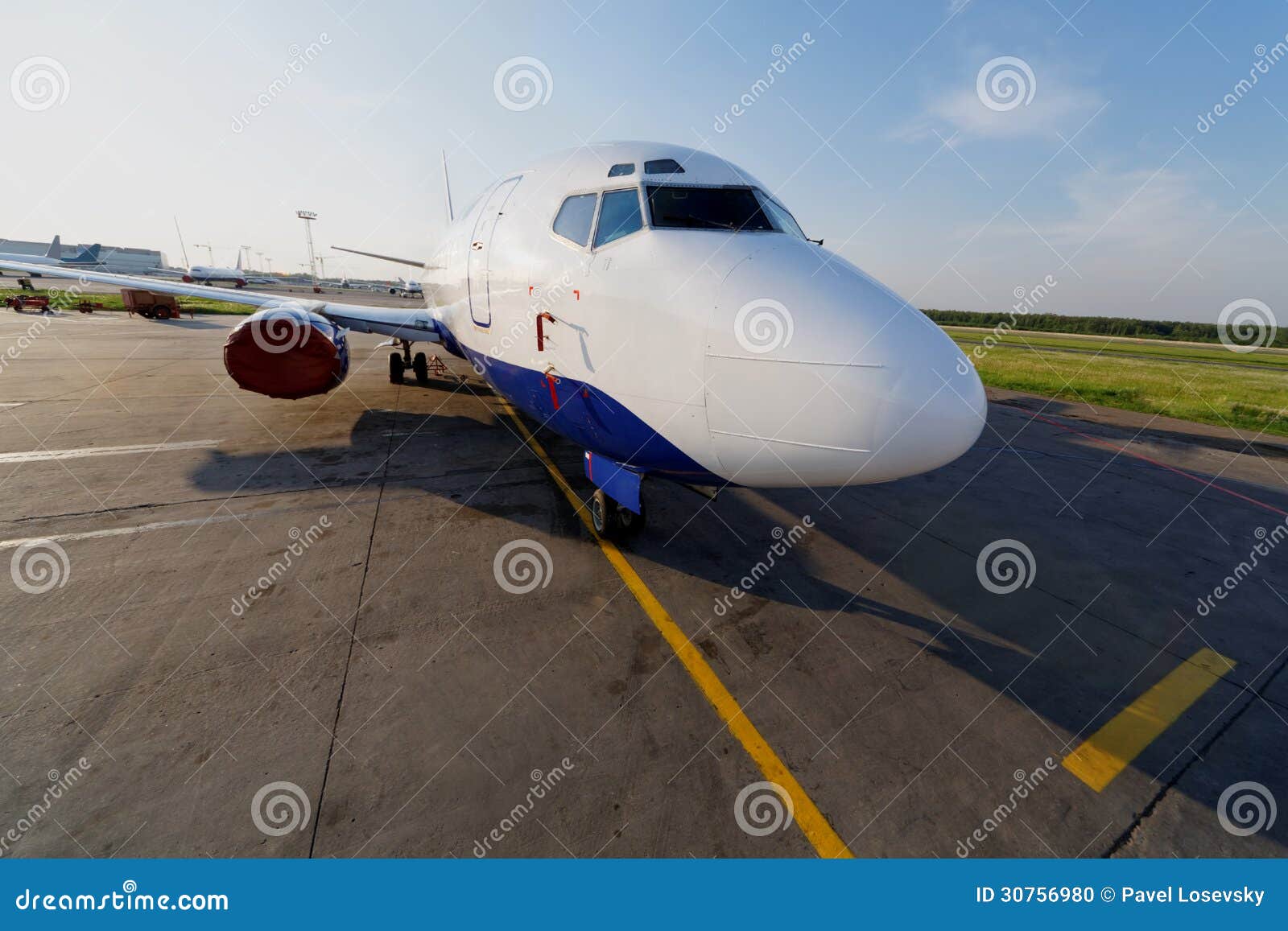 Small Jetplane is on Runway Stock Photo - Image of ground, jetliner ...