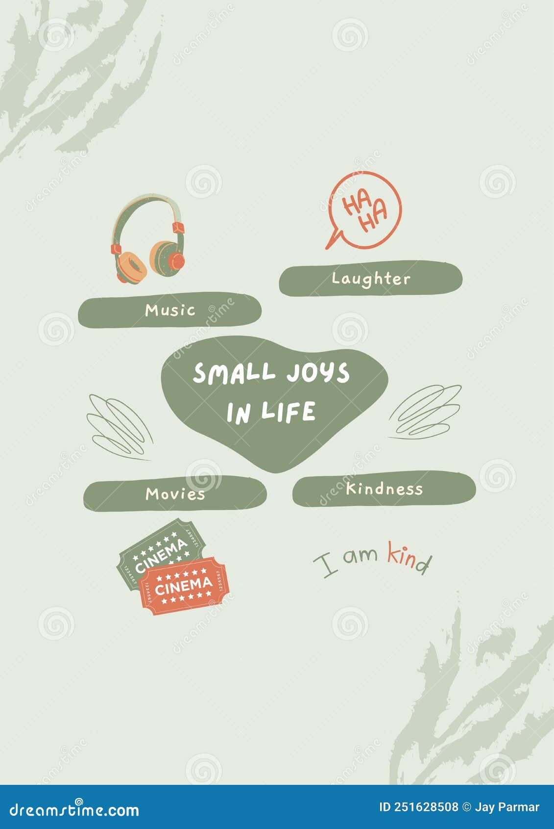 Small Joys in Life Poster stock illustration. Illustration of poster ...