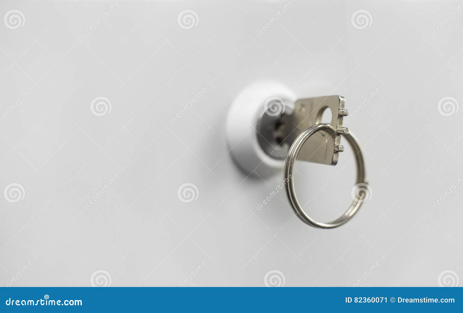 Small Key in a Keyhole of Lock Stock Image - Image of shiny, tool: 82360071