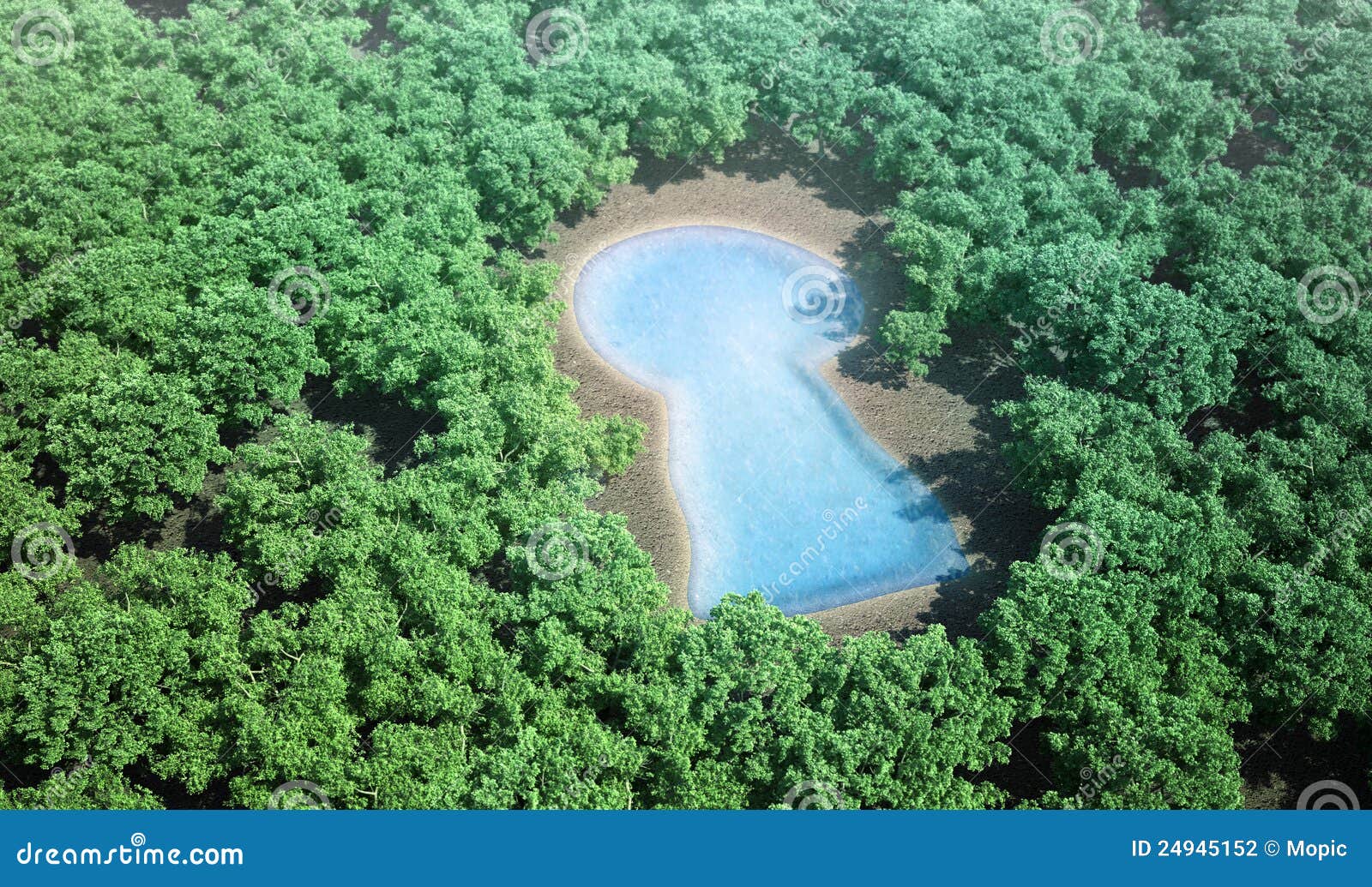 Small keyhole shaped pond stock photo. Image of exterior - 24945152