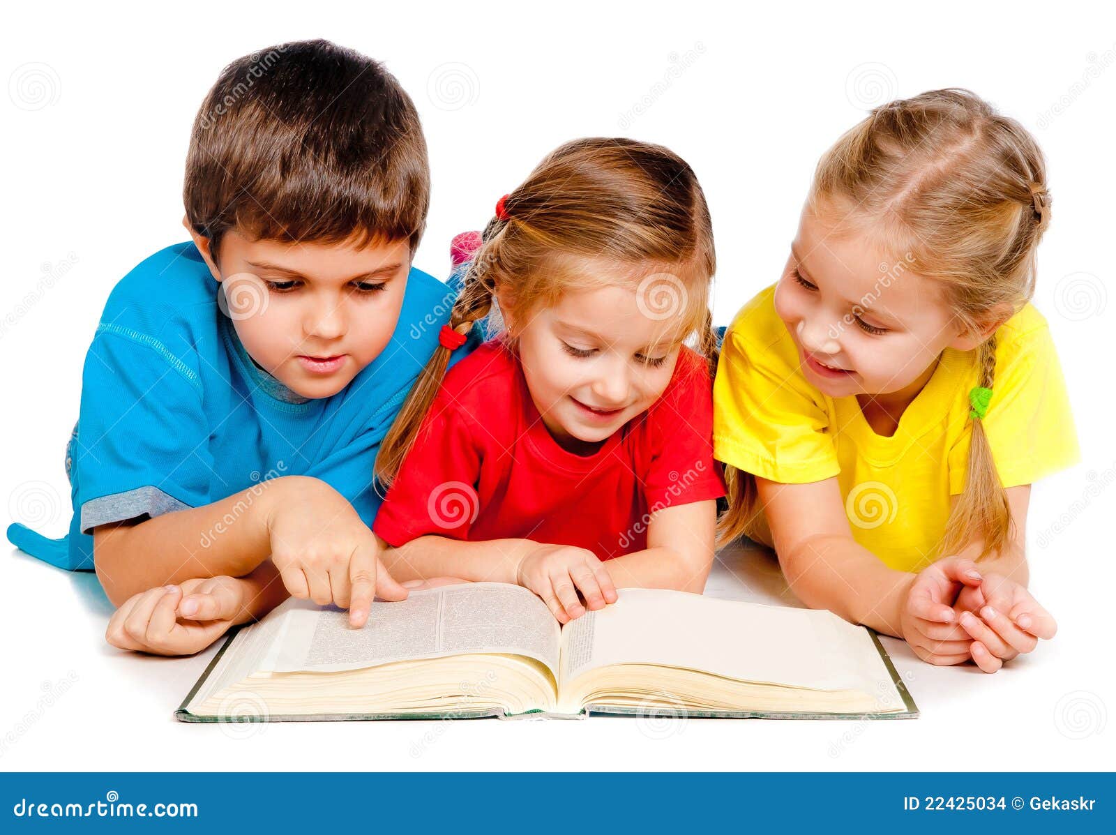 Small kids with a book stock photo. Image of male, notebook - 22425034