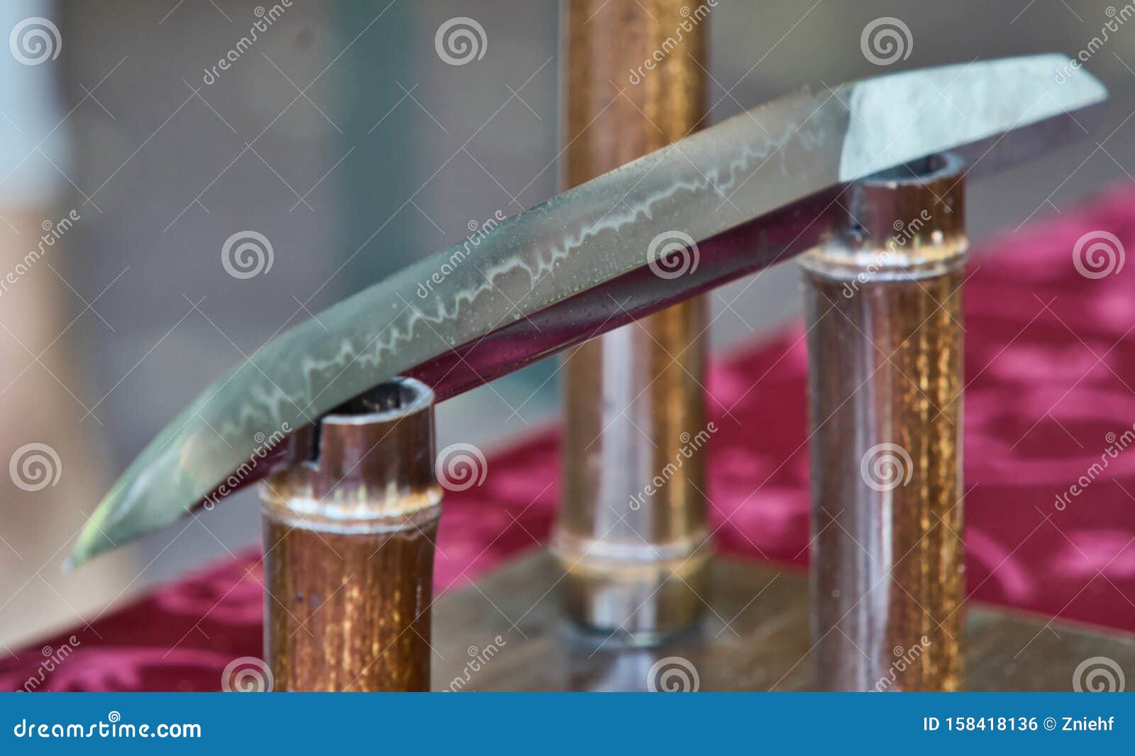 Small Knife of a Japanese Samurai Stock Photo - Image of martial ...