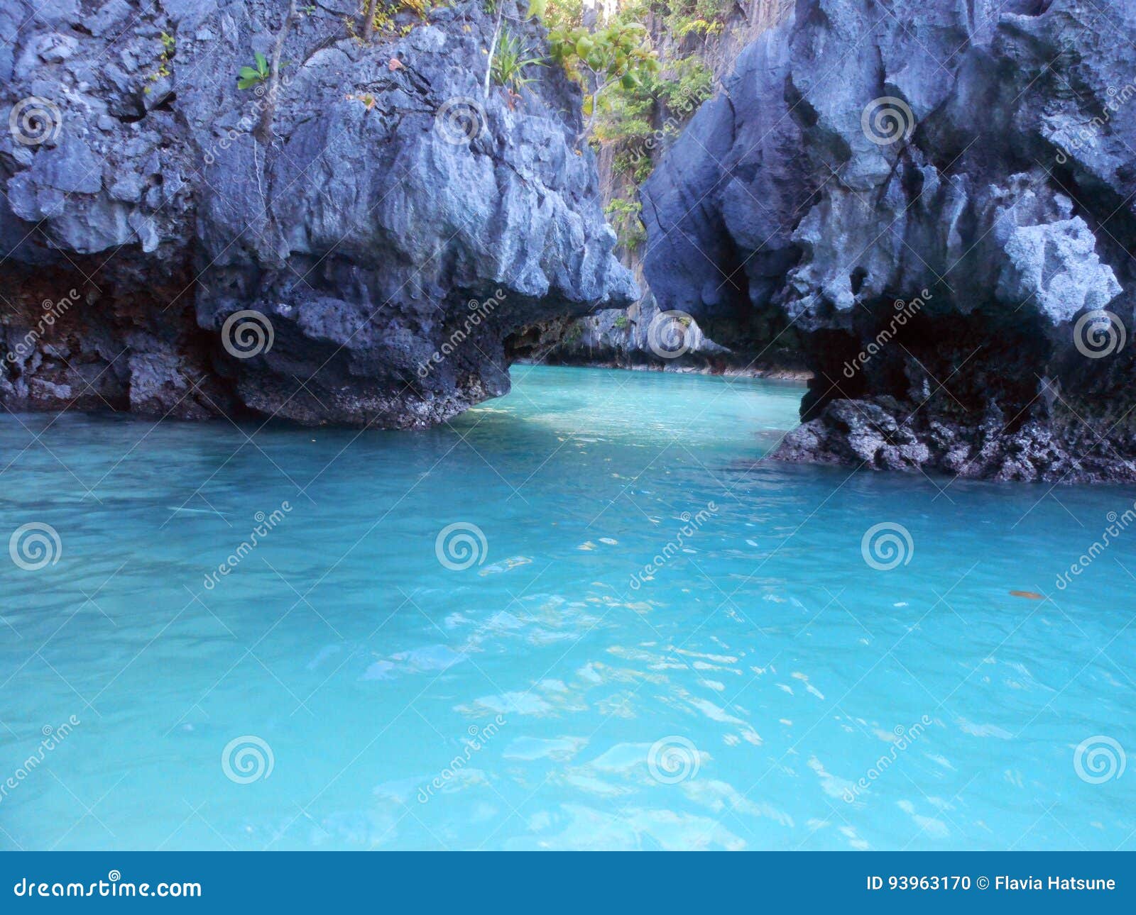 Small Lagoon in El Nido, the Philippines Stock Photo - Image of nature ...