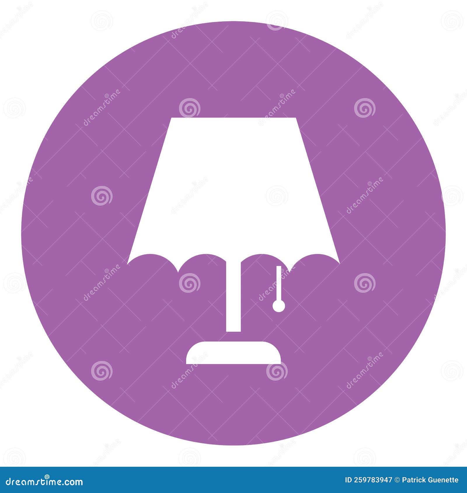 Small lamp, icon stock vector. Illustration of electric - 259783947