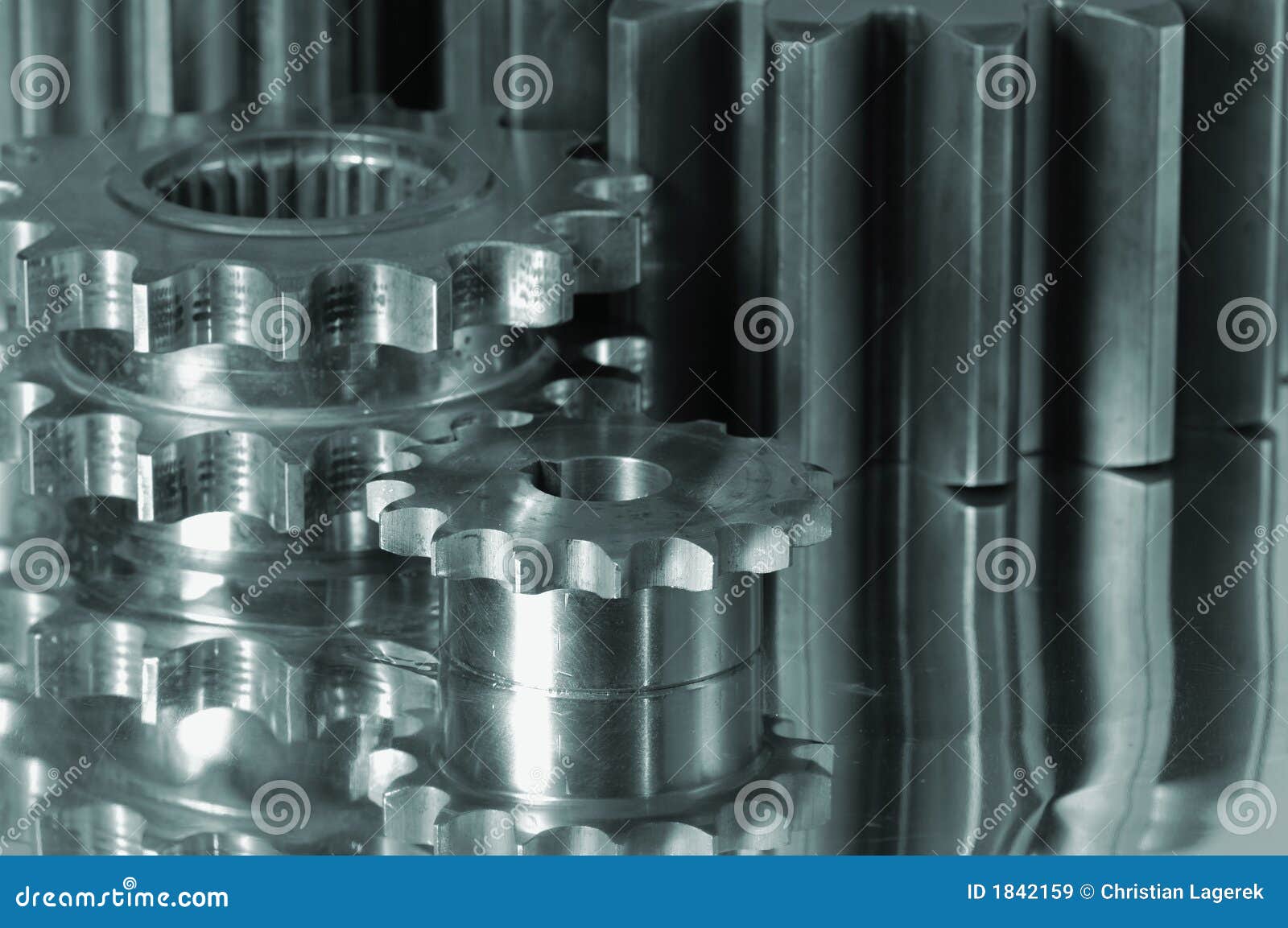 Small and large gears stock image. Image of gear, metals - 1842159