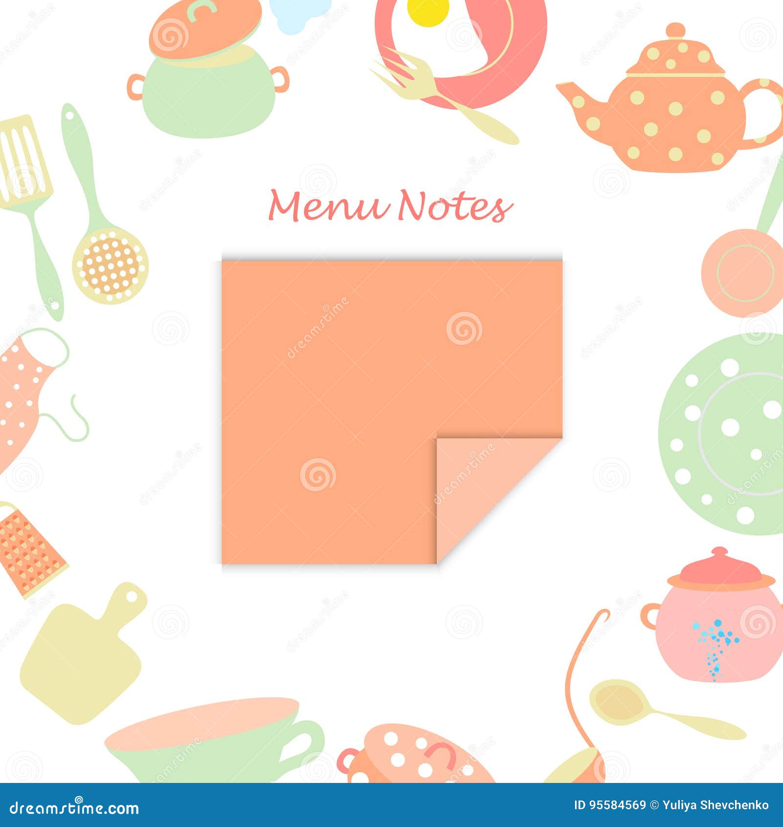 Small Leaf for Menu Notes stock vector. Illustration of ladle - 95584569