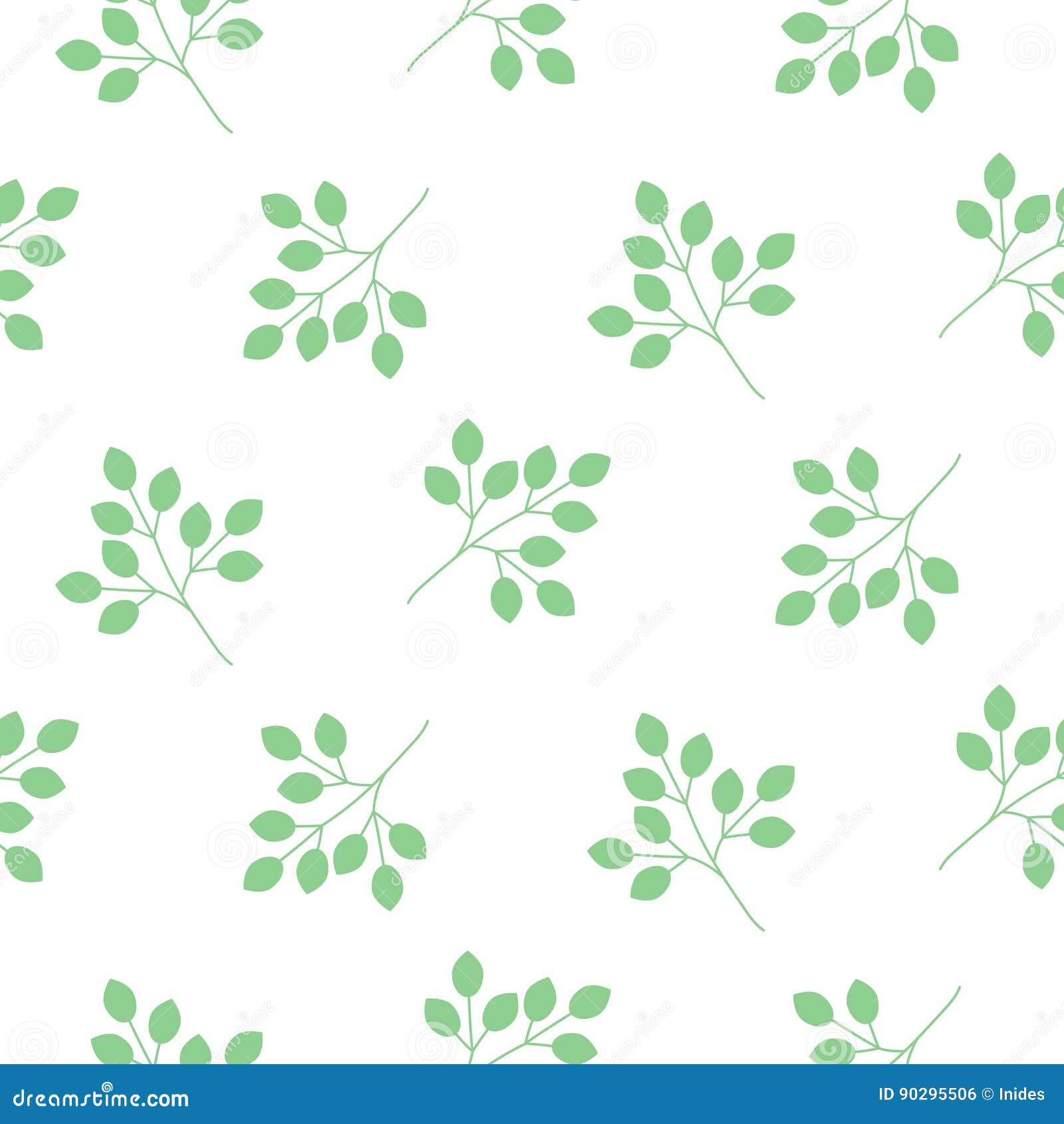 Small Leaves Seamless Vector Pattern. Stock Vector - Illustration of ...