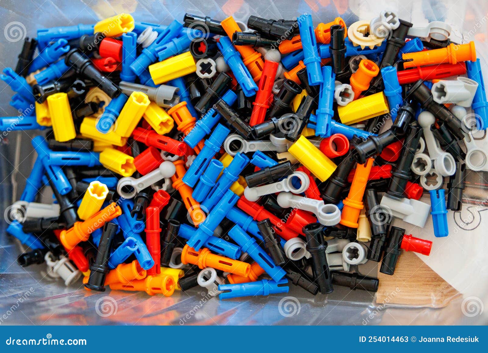 Small Lego Technic Bricks in a Box Stock Image - Image of small ...