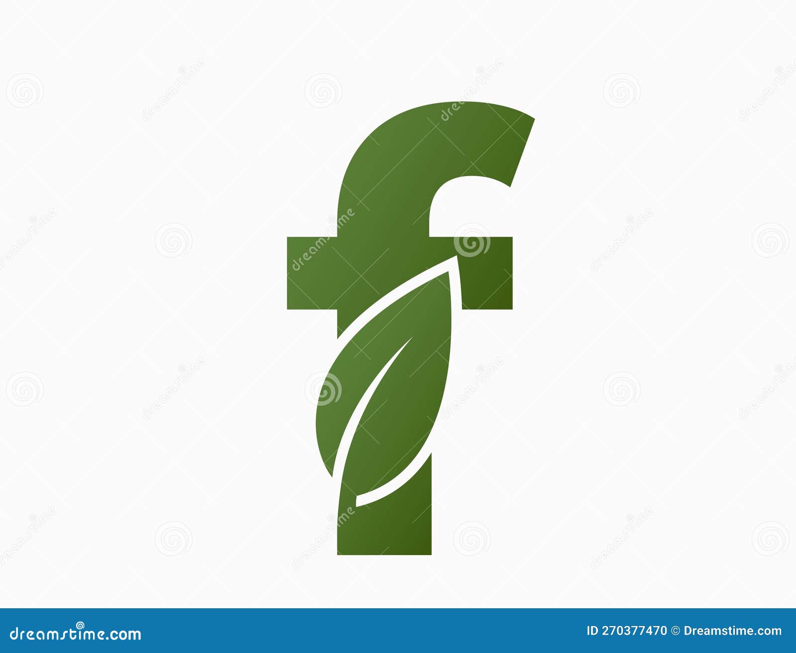 Small Letter F with Leaf. Alphabet Eco Logotype Stock Vector ...