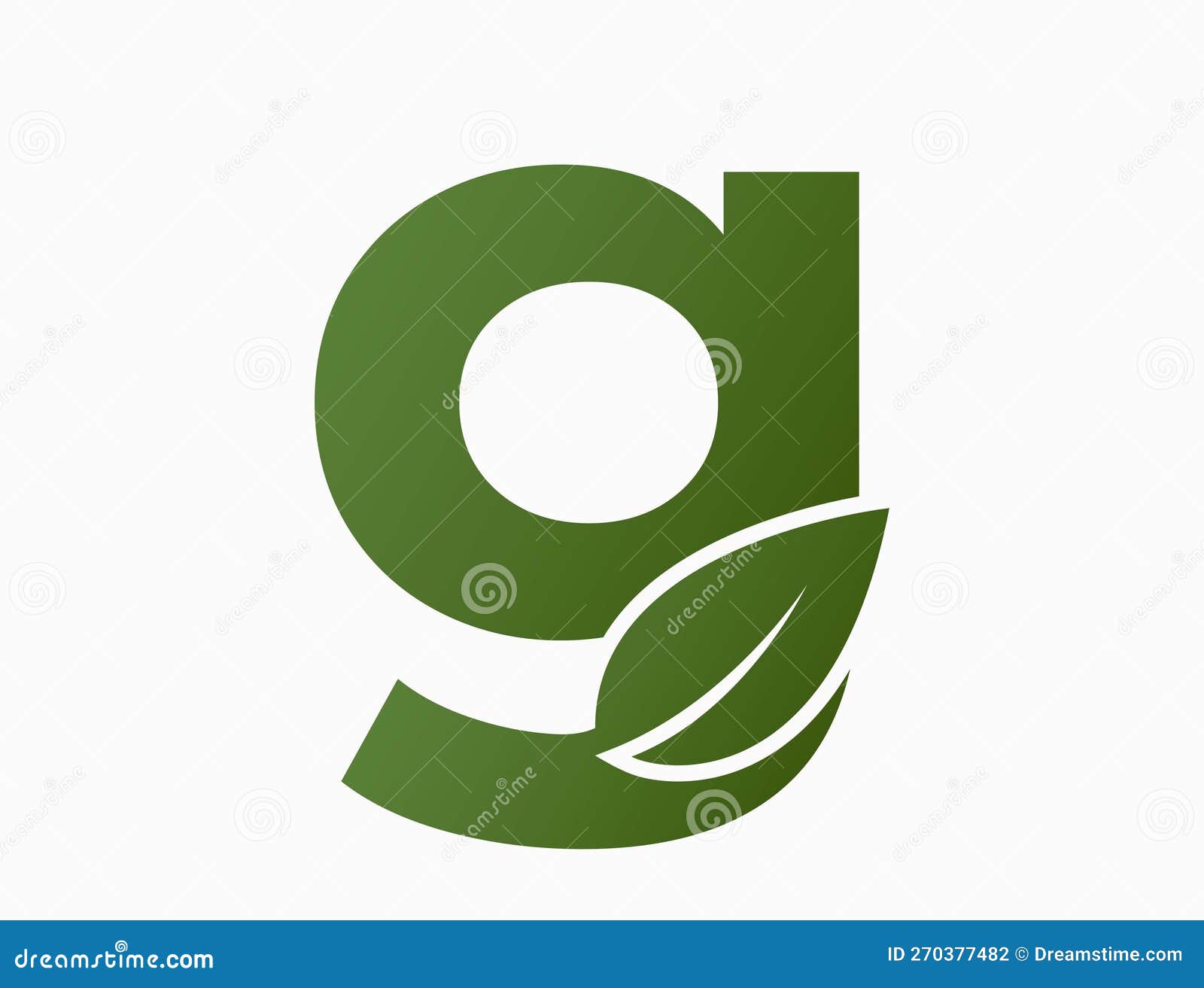 Small Letter G with Leaf. Eco, Nature and Environment Design Element ...