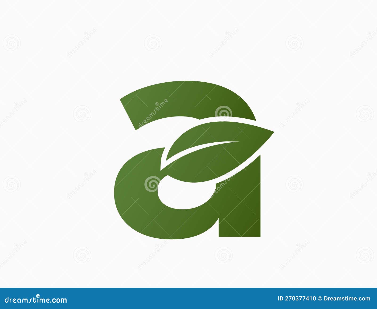 Small Letter a with Leaf. Creative Eco Logo Design Stock Vector ...