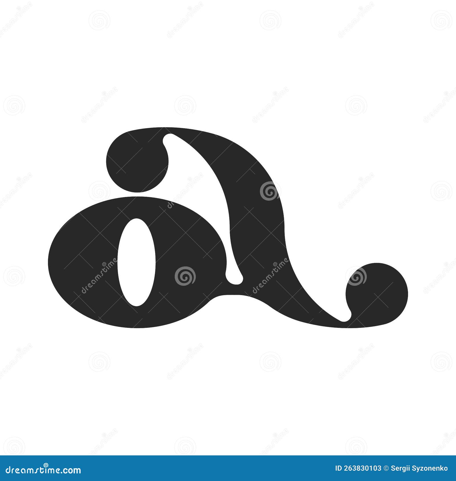 Small Letter a Logo or Initials Oa, Ao As a Combination of Two Letters ...