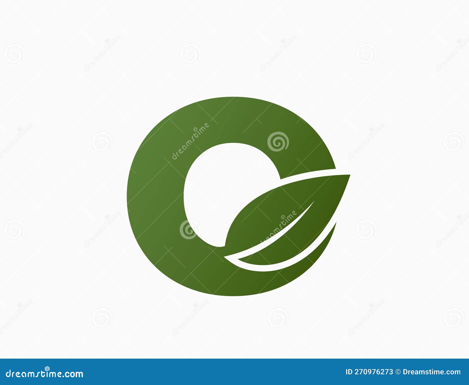 Small Letter O with Leaf. Eco Alphabet Logo. Nature and Environment ...