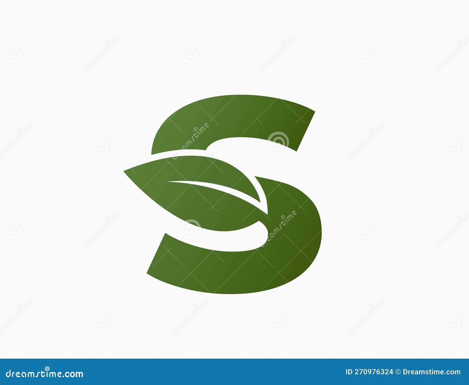 Small Letter S with Leaf. Alphabet Eco Logotype. Nature and Environment ...
