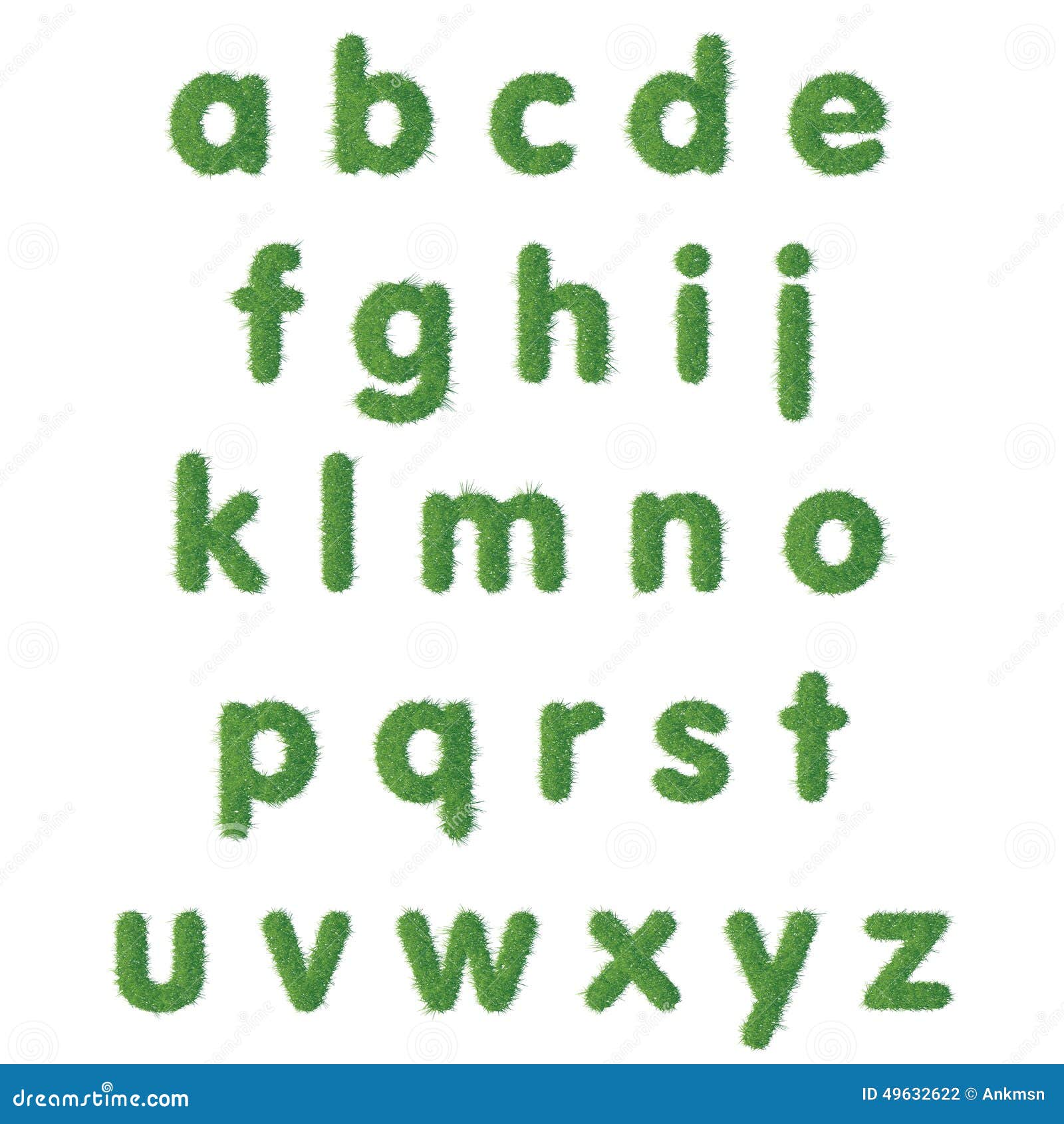 Small Letter Text of Green Grass Stock Vector - Illustration of ...
