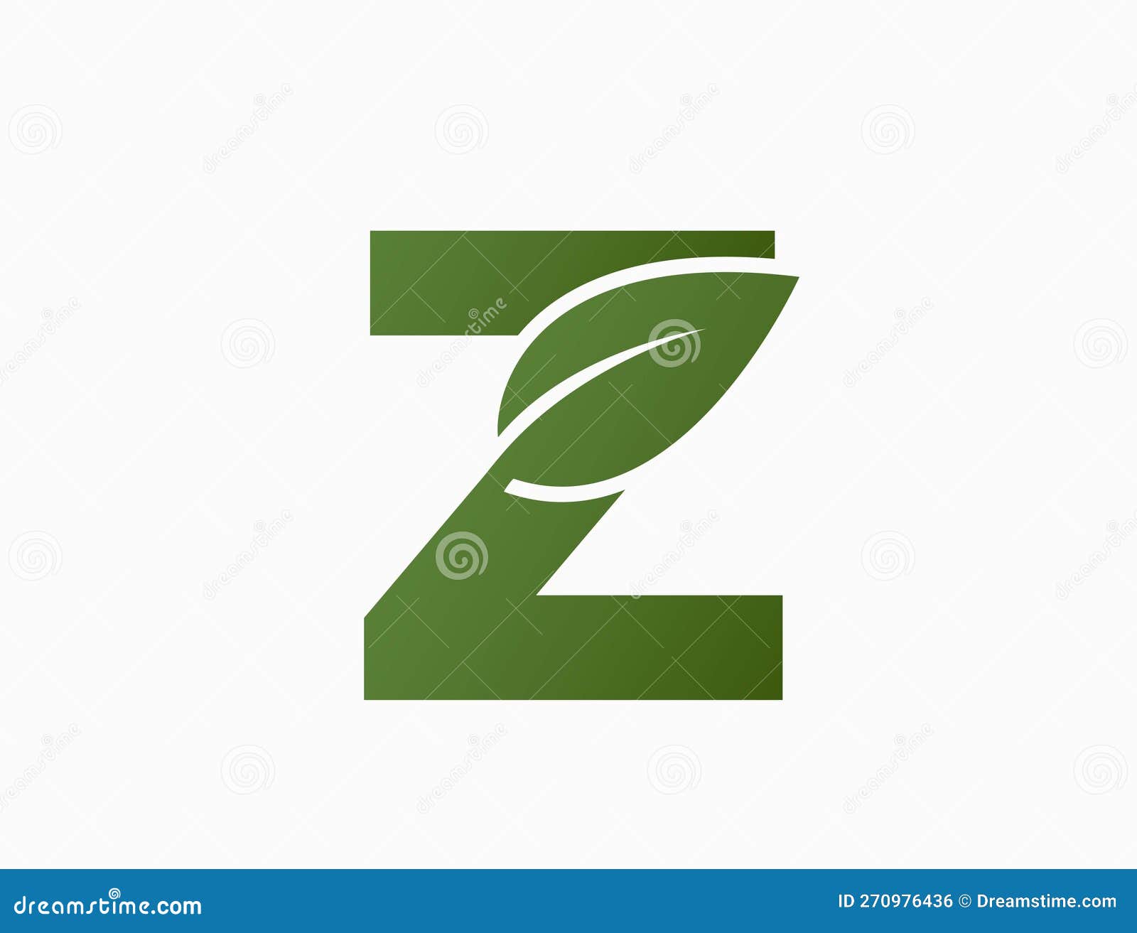 Small Letter Z with Leaf. Nature, Eco and Environment Alphabet Design ...