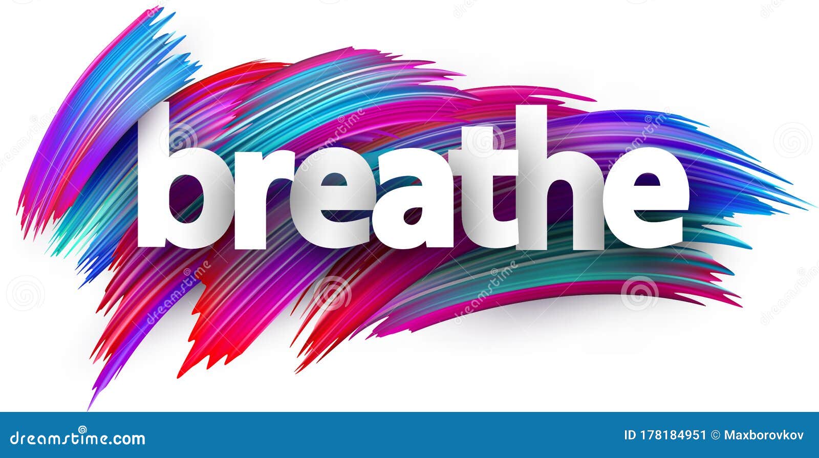 Small Letters Breathe Sign on Brush Strokes Background Stock Vector ...