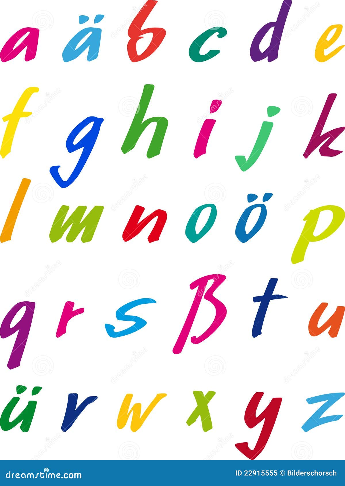 Small letters handdrawn stock vector. Illustration of drawn - 22915555