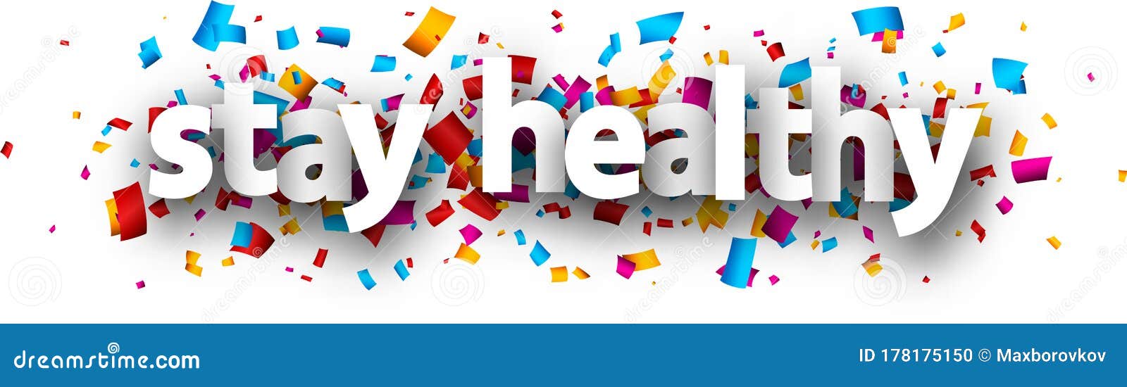 Stay Healthy Love Shape Typography. Inspirational Motivating Quotes ...