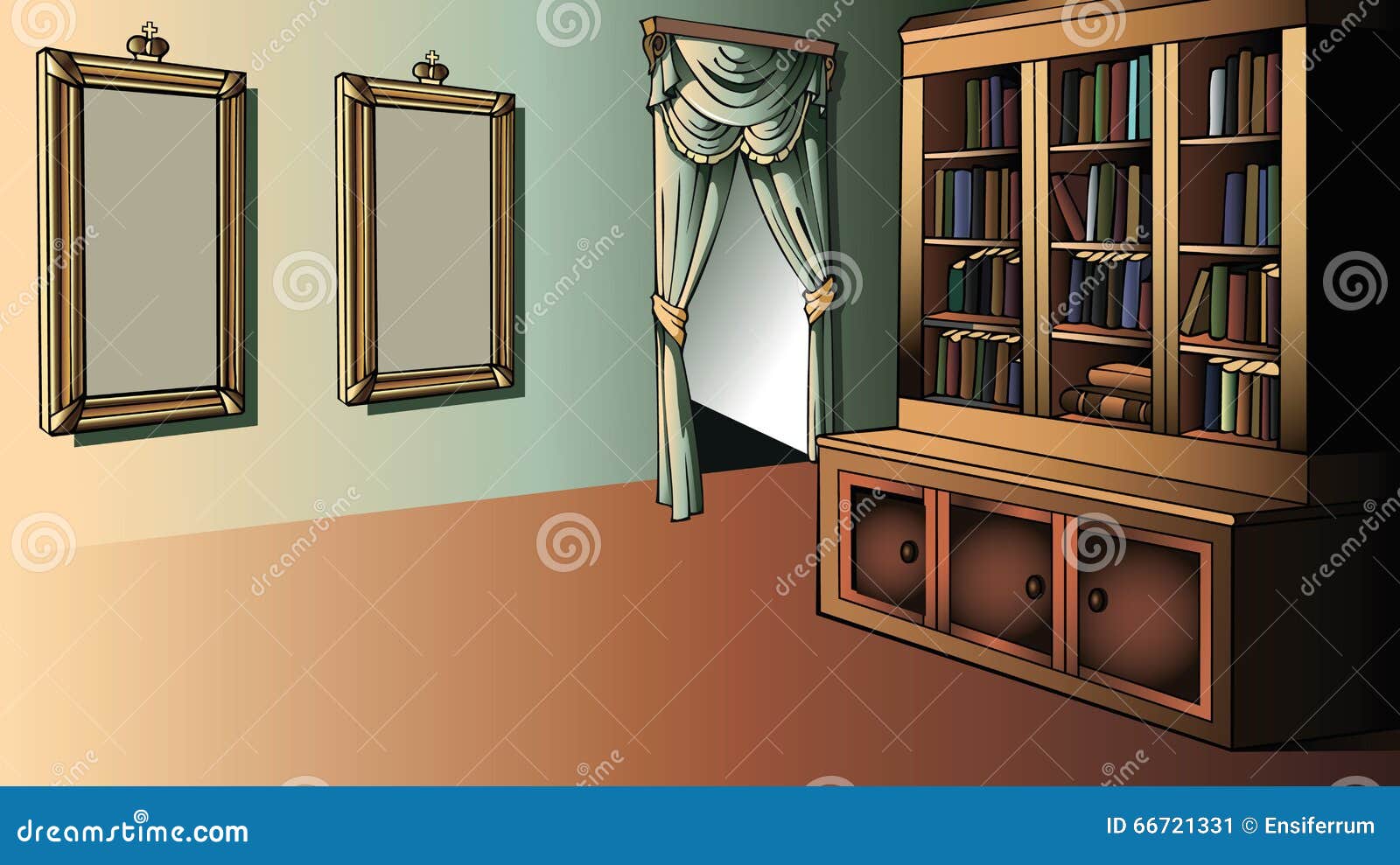 Small library stock vector. Illustration of painting - 66721331