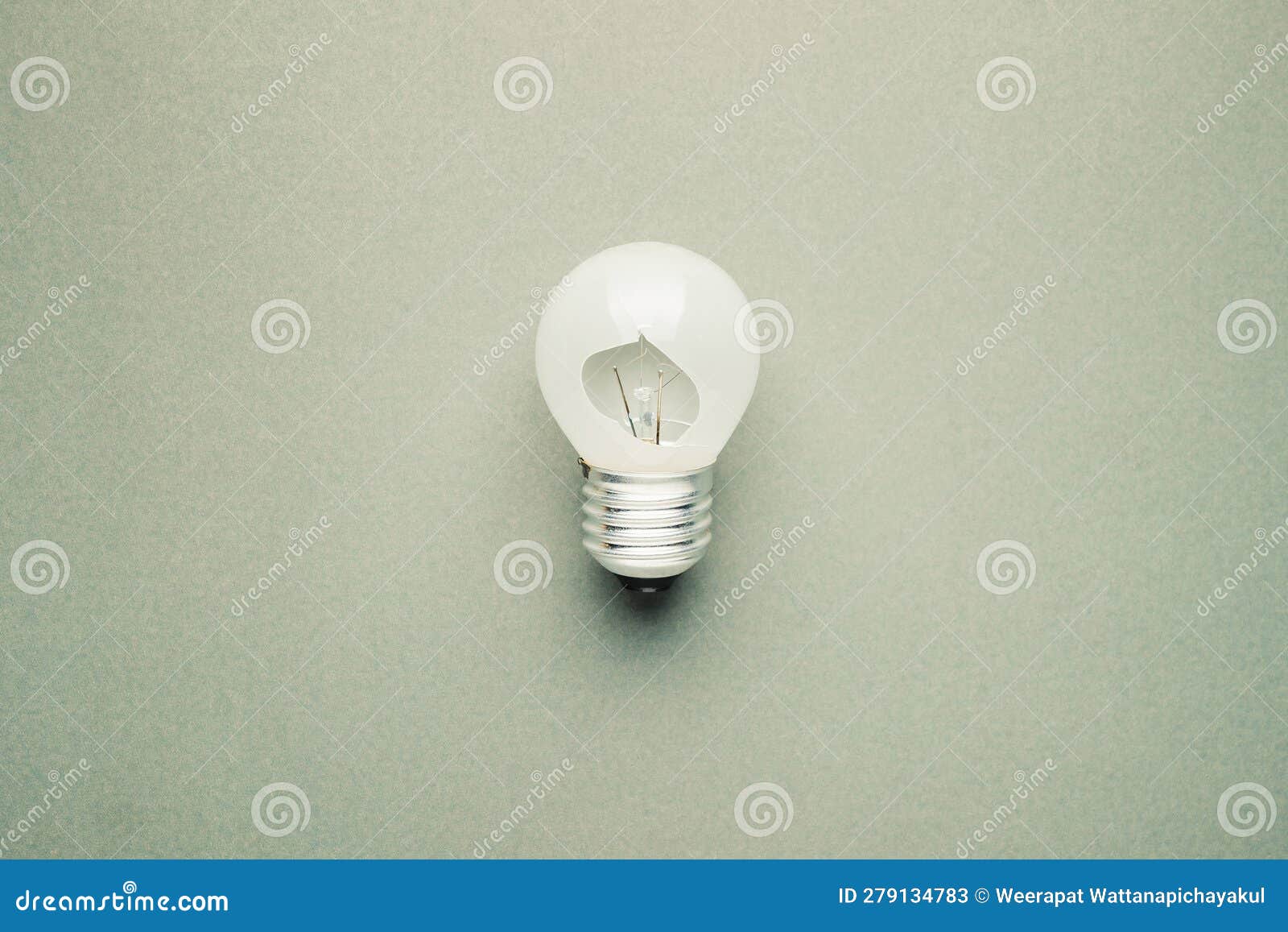 Broken Hole in the Light Bulb, Unsuccessful, and Bad Idea Stock Image ...