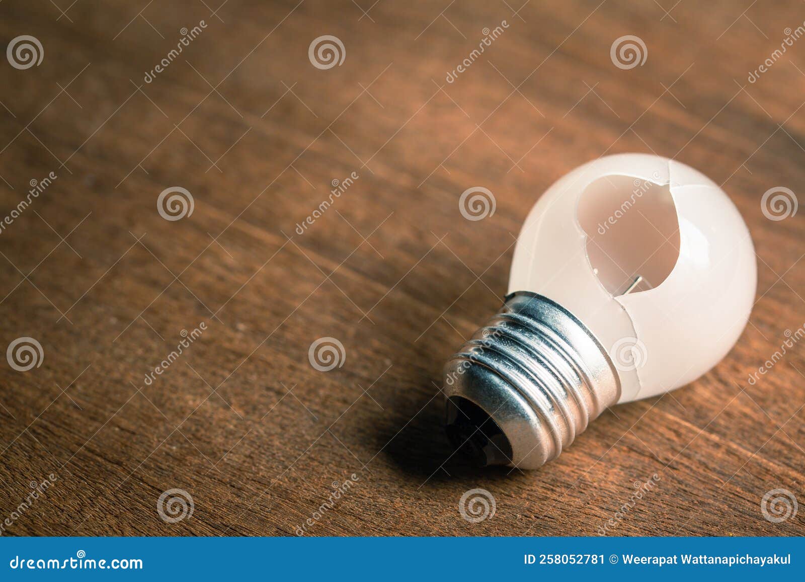 Mistaken Idea, Hole in a Bulb Stock Image - Image of idea, concept ...