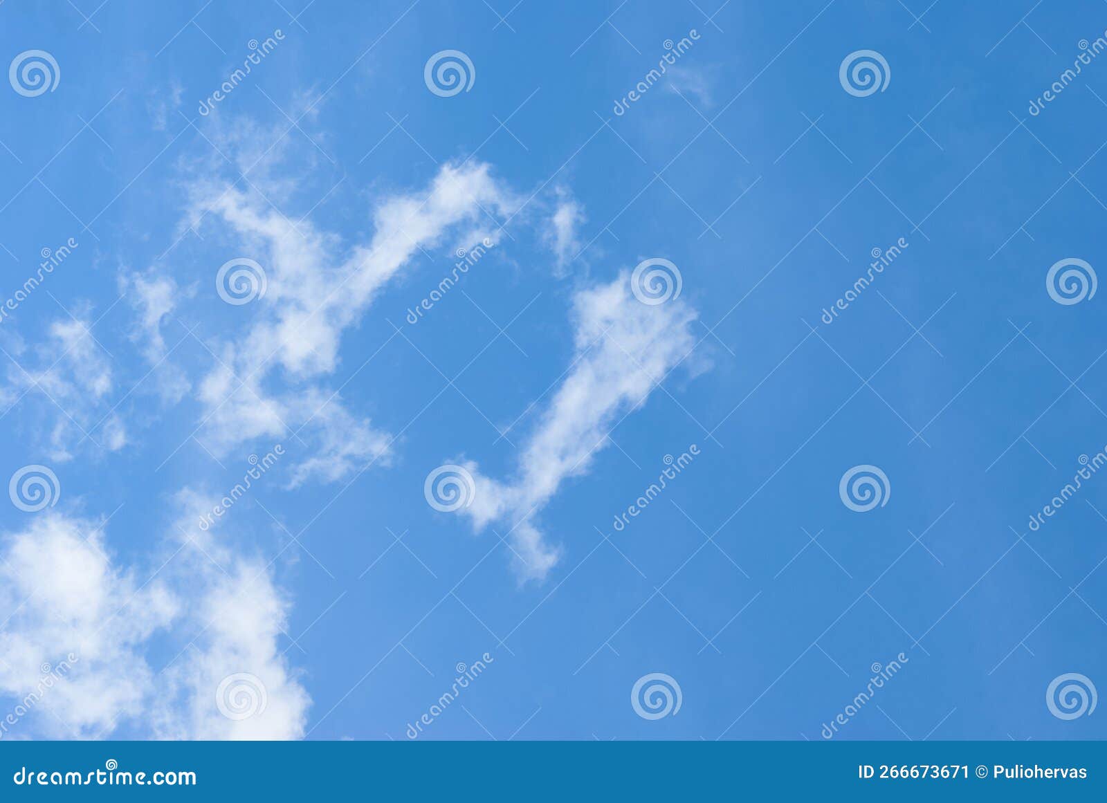 Small Light Clouds in Formation in Intense Blue Sky with Clean Air in ...