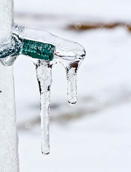 Small Light covered by ice stock photo. Image of encased - 37860252