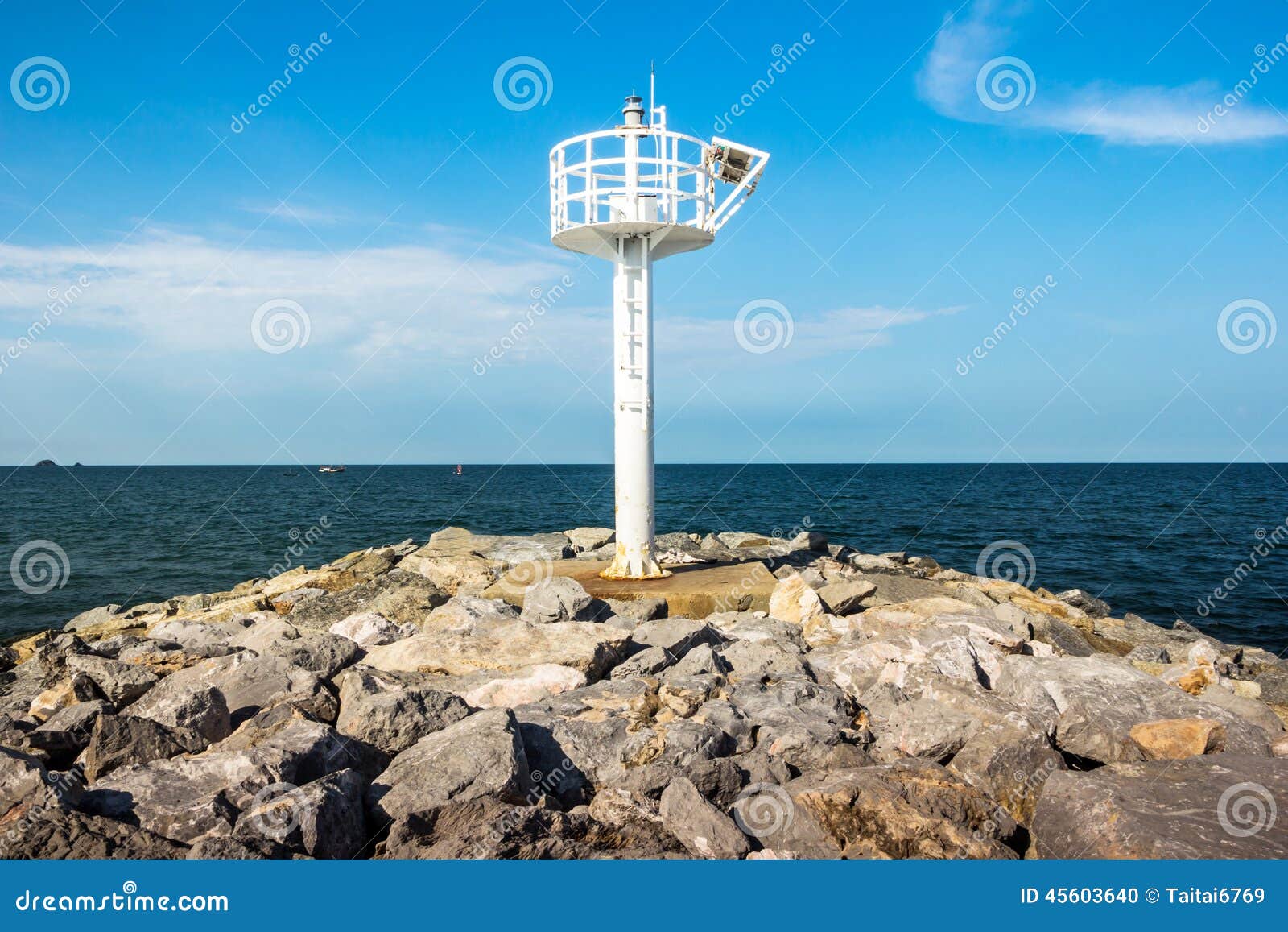 Small Lighthouse on Daylight Stock Photo - Image of summer, nature ...