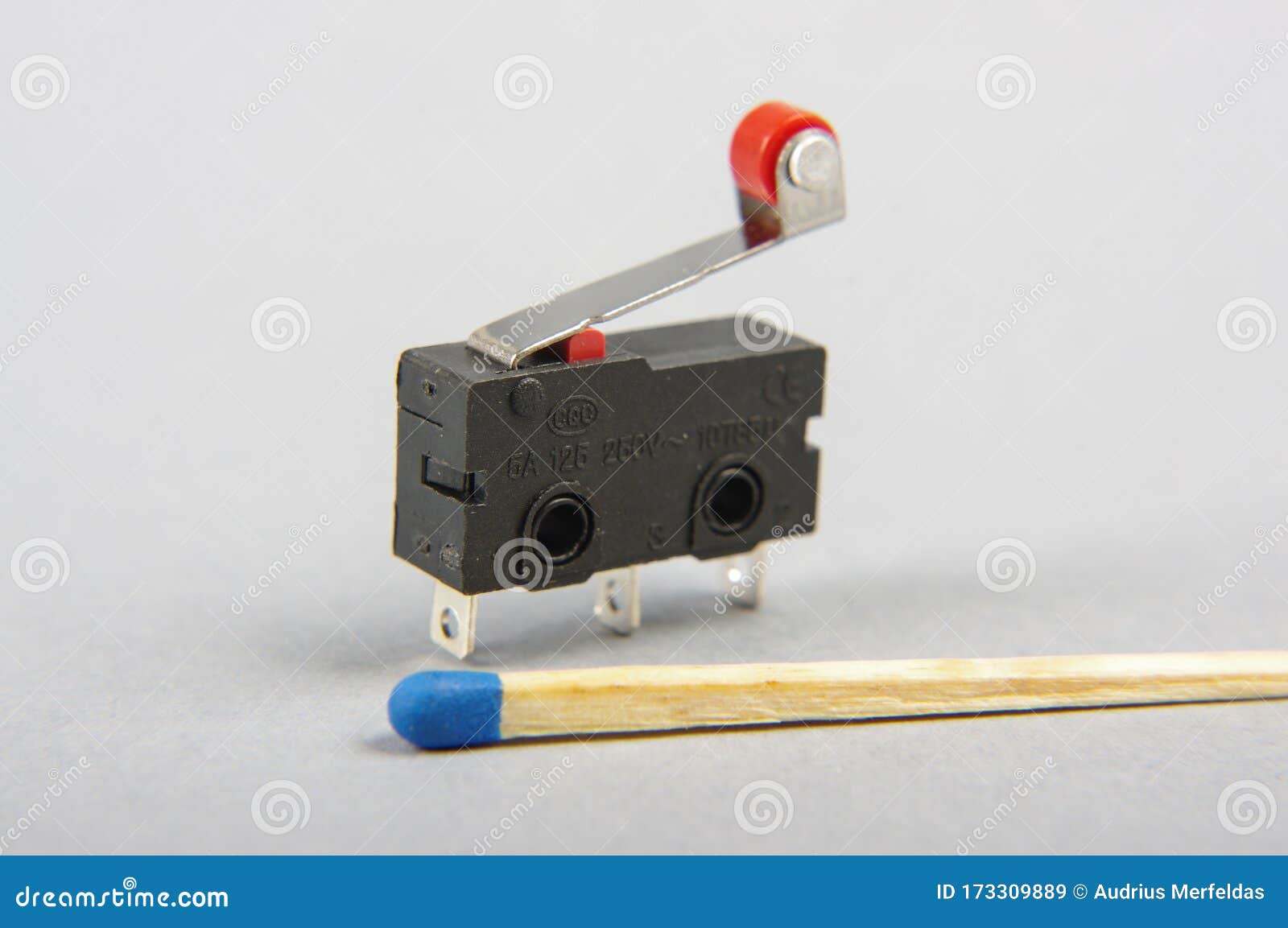 Small Limit Switch for Mechanical Movement Limiting Stock Image - Image ...