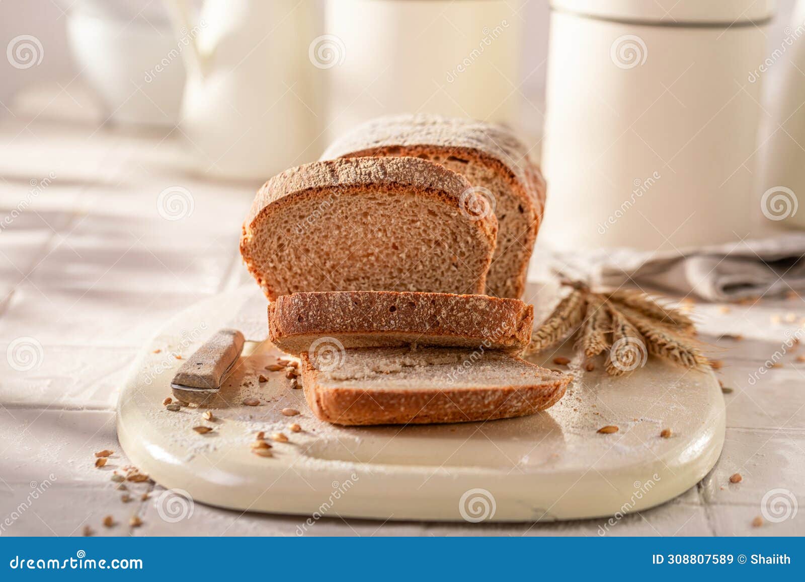 Small Loaf of Rye Bread Perfect for a Balanced Breakfast Stock Image ...