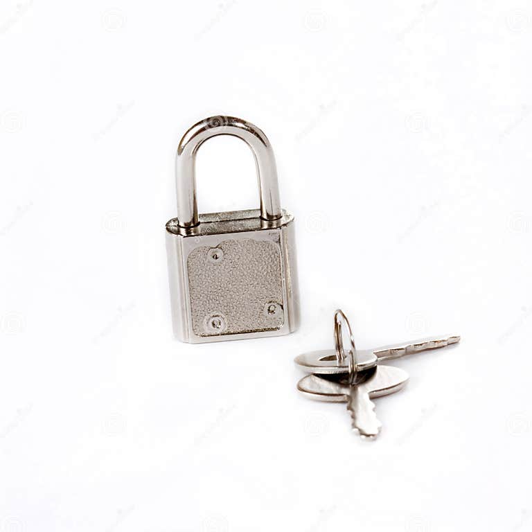 Small lock and key stock image. Image of safety, metal - 12868481
