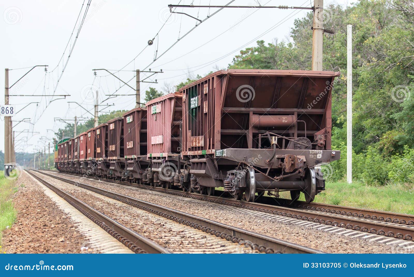 Small Locomotive on the Railroad Stock Image - Image of iron, container ...