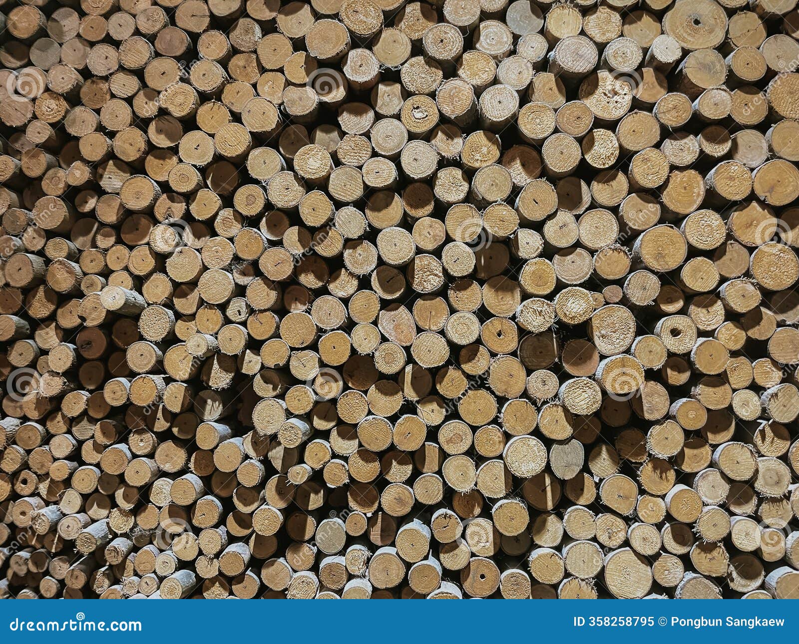 Small Logs Decorated on the Walls Stock Image - Image of storage ...