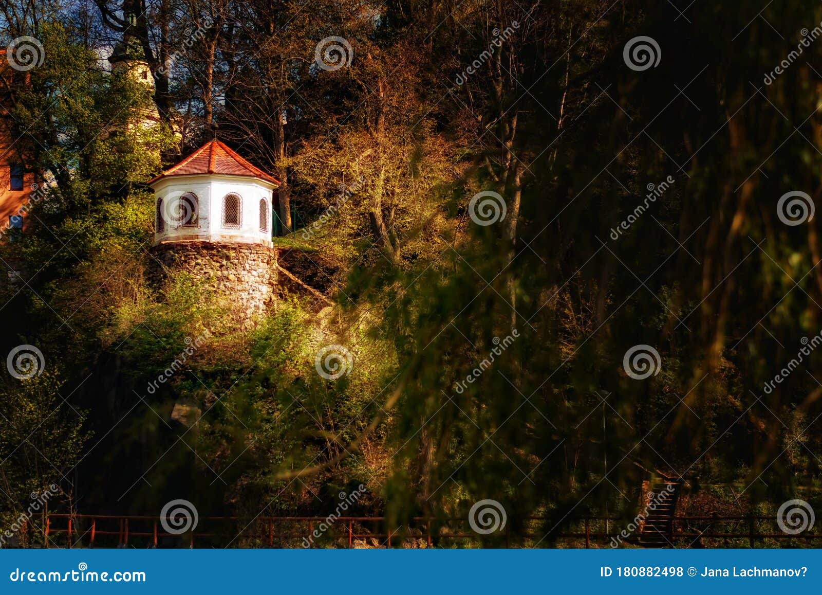 Small Lookout Tower in the Trees. Stock Photo - Image of leaf, woodland ...