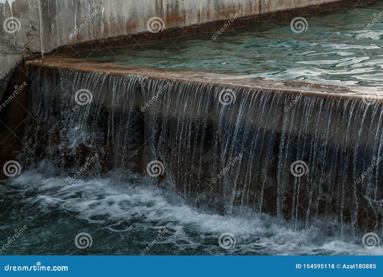 Small Man-made Artificial Waterfall,height Difference in the Artificial ...
