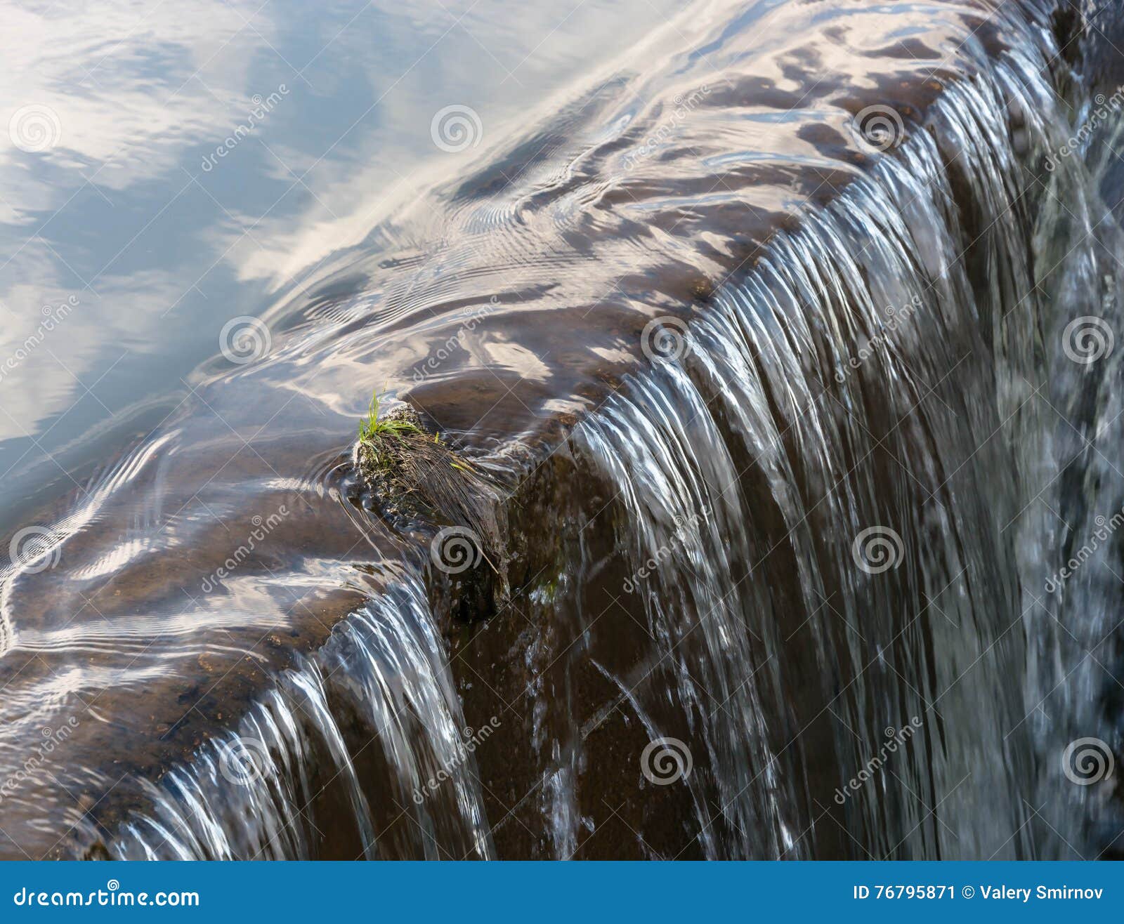 A Small Man-made Waterfall. Stock Image - Image of hydro, flow: 76795871