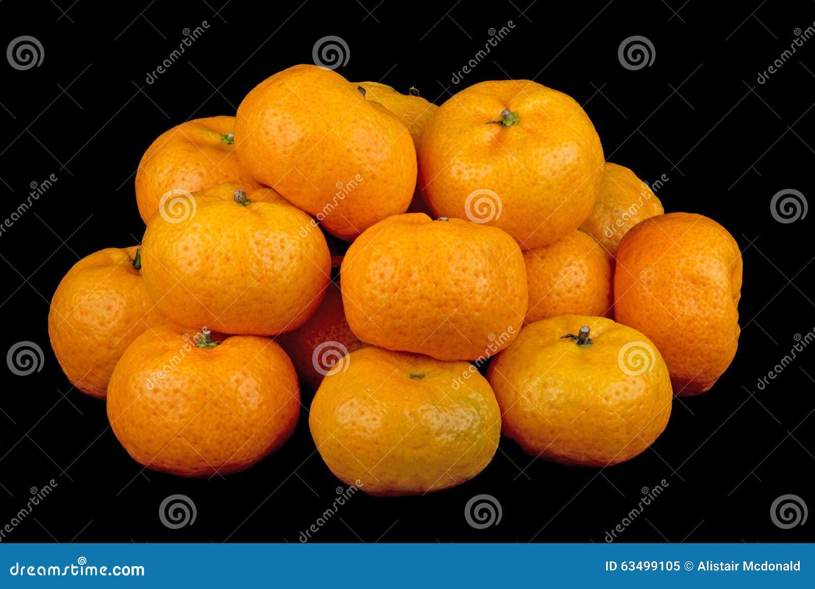 Small Mandarin Orange Cut Half In Crosswise Isolated On White ...