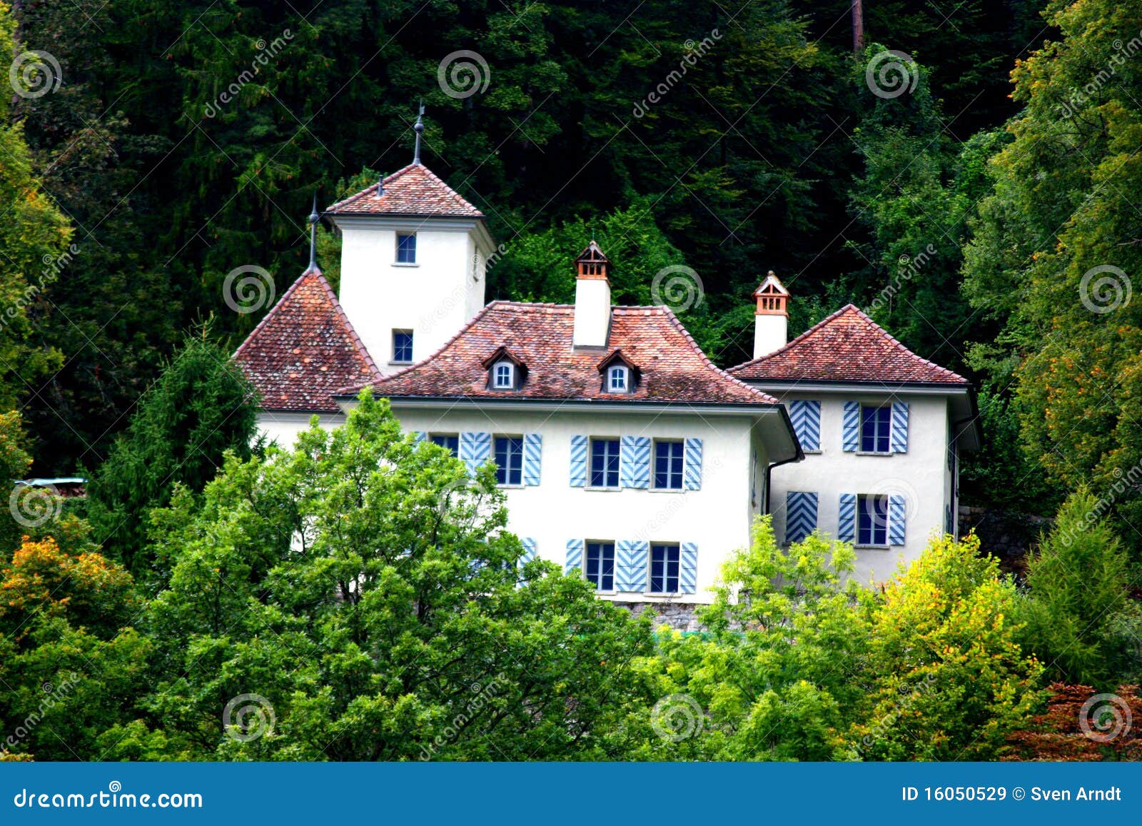 Small Mansion in Switzerland Stock Image - Image of scape, europe: 16050529