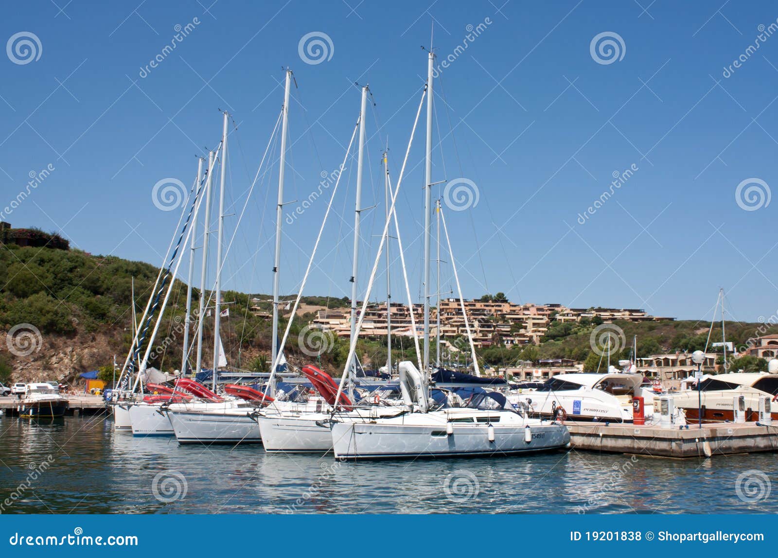 Small Marina of Portisco editorial stock photo. Image of yacht - 19201838
