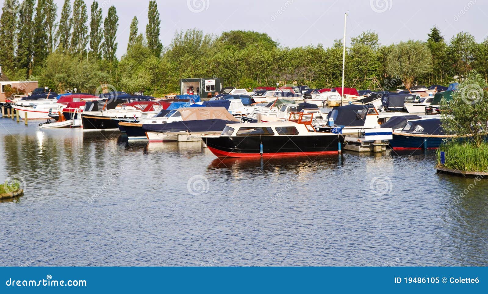 Small marina with yachts stock image. Image of yachts - 19486105